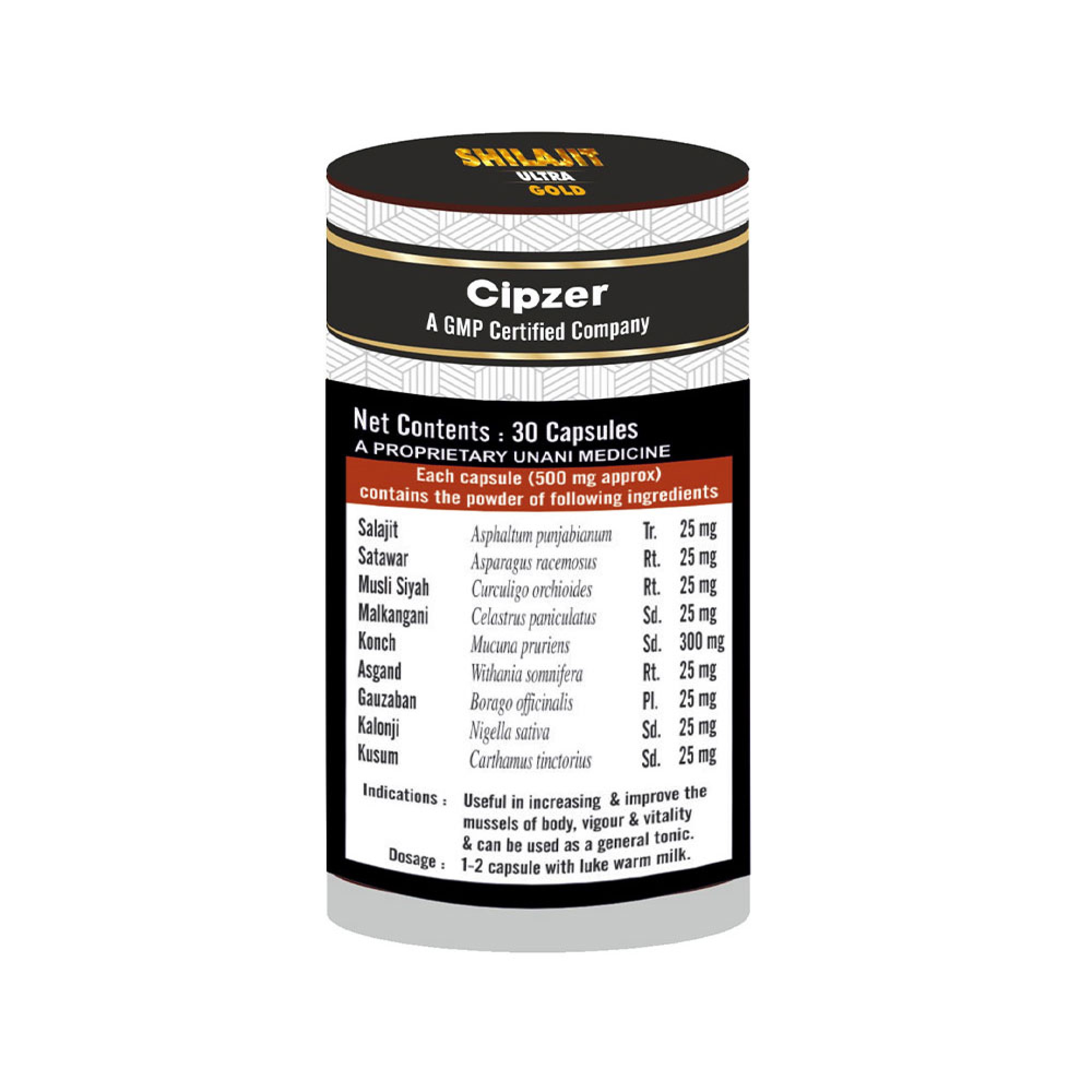 Cipzer Shilajit ultra gold 30 Capsule